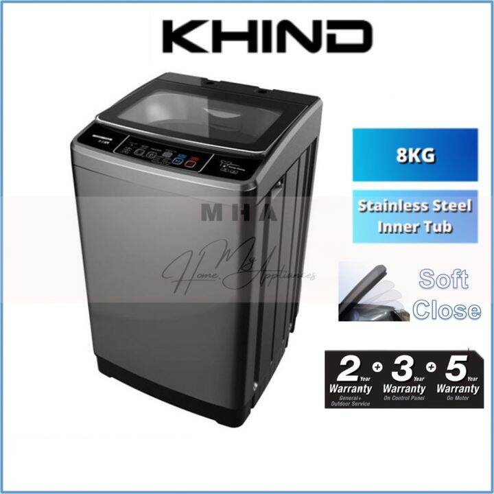 Khind WM80A 8KG / WM100A 10KG / WM120A 12KG Fully Auto Washing Machine ...