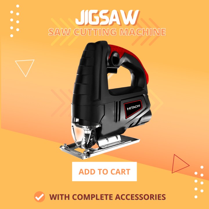 H I T A C H I Electric Jigsaw 450W heavy duty corded WITH FREE t shank ...