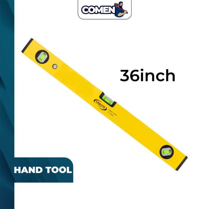 NICEMAN (ARROW) Water Level Ruler 36 Inch 3 Vials Aluminum Horizontal ...