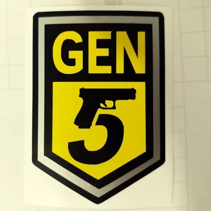 Sticker | (1) Glock Generation 5 Custom Decal | Weather Proof Die-cut ...