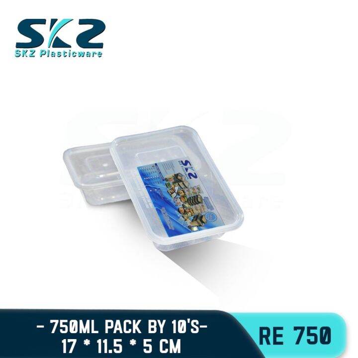 SKZ CLEAR CONTAINER RECTANGULAR SERIES RE750 750ml ENVIRONMENTAL ...