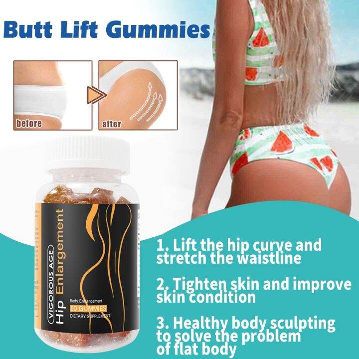 VIGOROUS AGE Healthy Gummies Hip Enlargement gummies Lift to shape firm and plump buttocks ...
