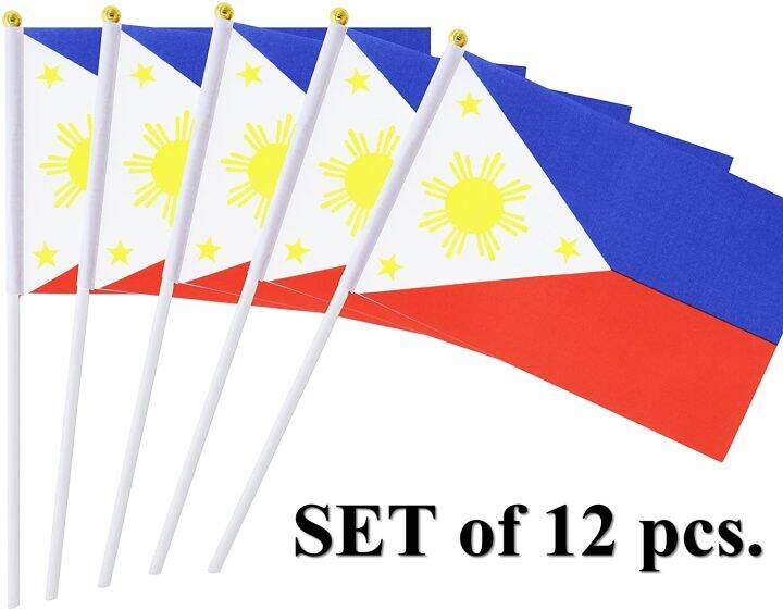 Philippine Flaglet with Plastic Stick Phil Flaglets SET of 12 | Lazada PH