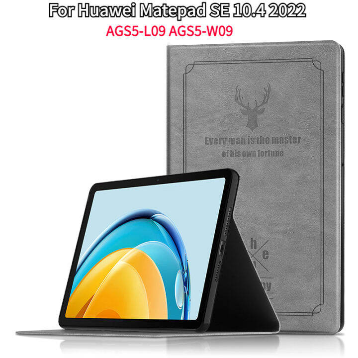 For Huawei Matepad SE 10.4 2022 Case Tablet PU Leather Stand Protective Cover for MatePad SE ...