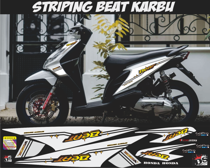 striping beat karbu variasi simple putih | Lazada Indonesia