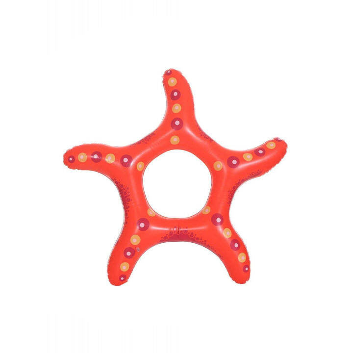 ห่วงยางปลาดาว สีแดง Inflatable Red Starfish Pool Float | Lazada.co.th
