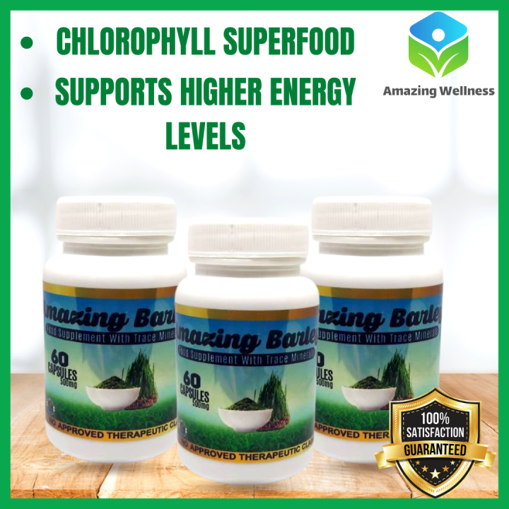 Amazing Barley Grass Capsule 500mg x 60 capsules (1 bottle) | Lazada PH