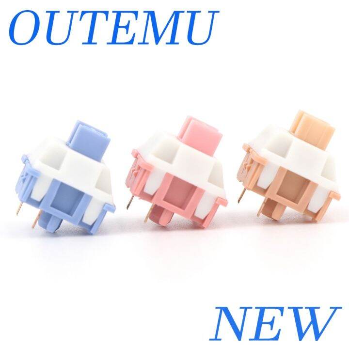 Outemu Switches Lubed Mechanical Keyboard Switch 5Pin Silent Tactile Linear Cream Blue Pink ...