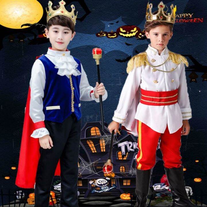 Prince Costume for Kids Storybook Character King Cosplay for Boys ...