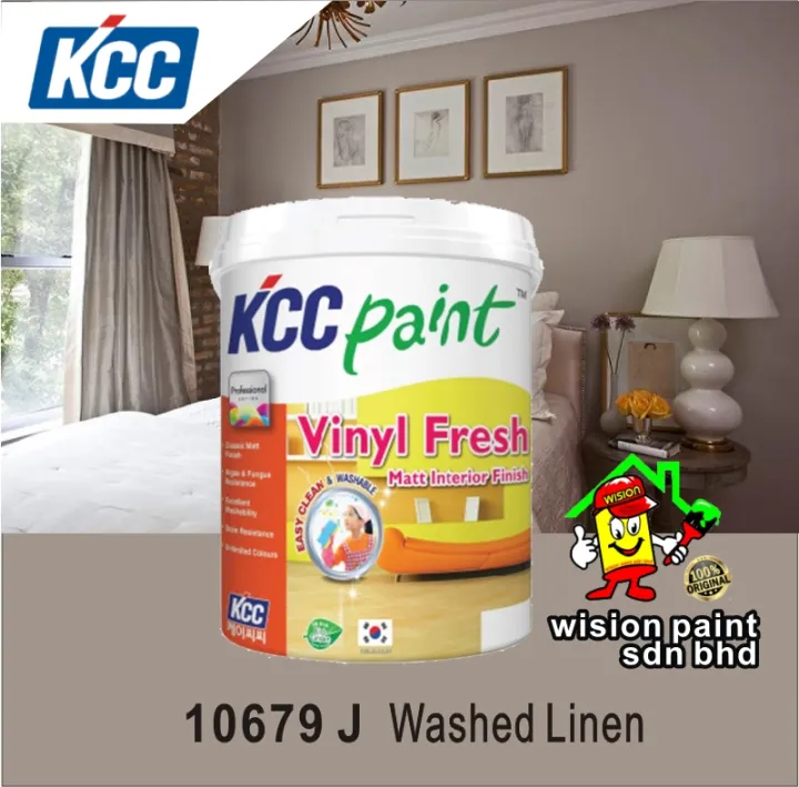 10679J WASHED LINEN 1L / 5L /15L KCC PAINT ( Vinyl Fresh ) - INTERIOR ...