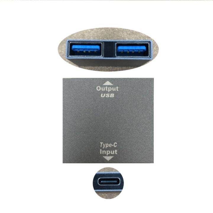 Type C USB C Female to Dual USB 3.0 Female Splitter Convter Adapter ...