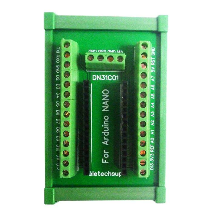 DIN Rail Mount Screw Terminal Block Adapter Module For Arduino NANO V3 ...