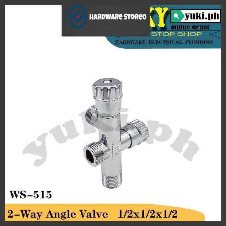 Hardware Store0 WS-515 DOUBLE ANGLE VALVE WITH DOUBLE HANDLE 1/2X1/2X1 ...