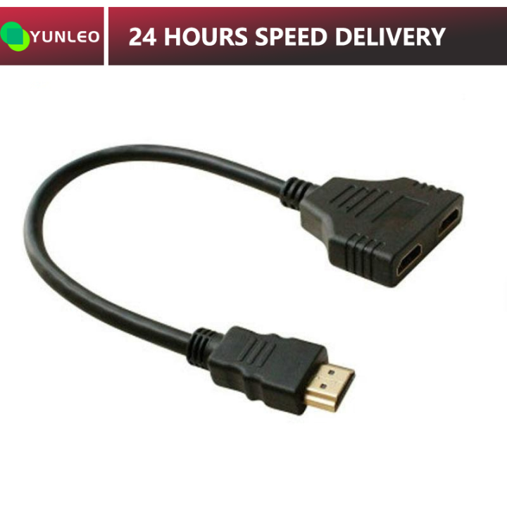 HDMI Twins Line HDMI splits into two HD adapter cables, one male and ...