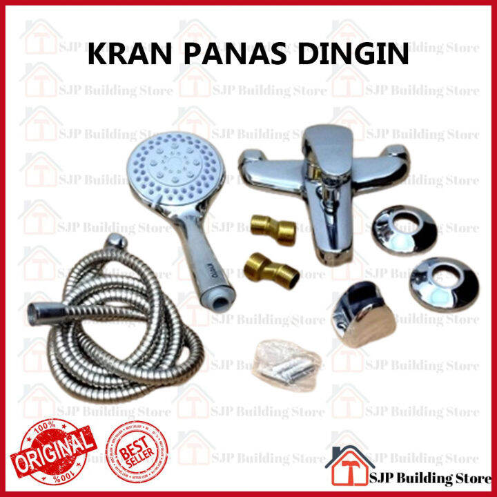 KRAN SHOWER / KERAN KAMAR MANDI TOILET AIR PANAS DINGIN KERAN 2 CABANG ...