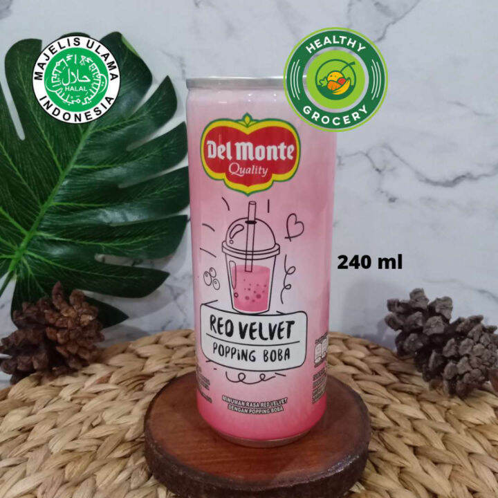 Del Monte Boba Ready To Drink Red Velvet 240ml | Lazada Indonesia