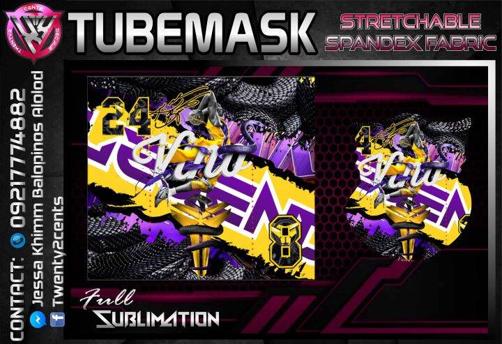 Tube Mask Face Mask Full Sublimation Kobe Bryant Legend Mamba | Lazada PH