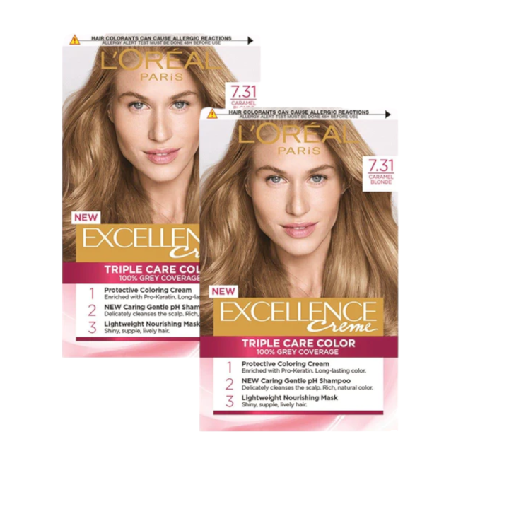 [Bundle of 2] Loreal Paris Excellence Creme 7.31 Caramel Blonde | Lazada PH