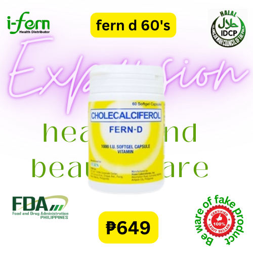 IFERN FERN D 60's Vitamin D (vitamin D3 or Cholecalciferol) | Lazada PH