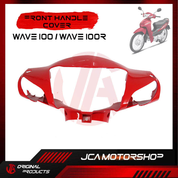 ORIGINAL HONDA HANDLE FRONT COVER (DRUMBRAKE) FOR WAVE 100 - RED ...