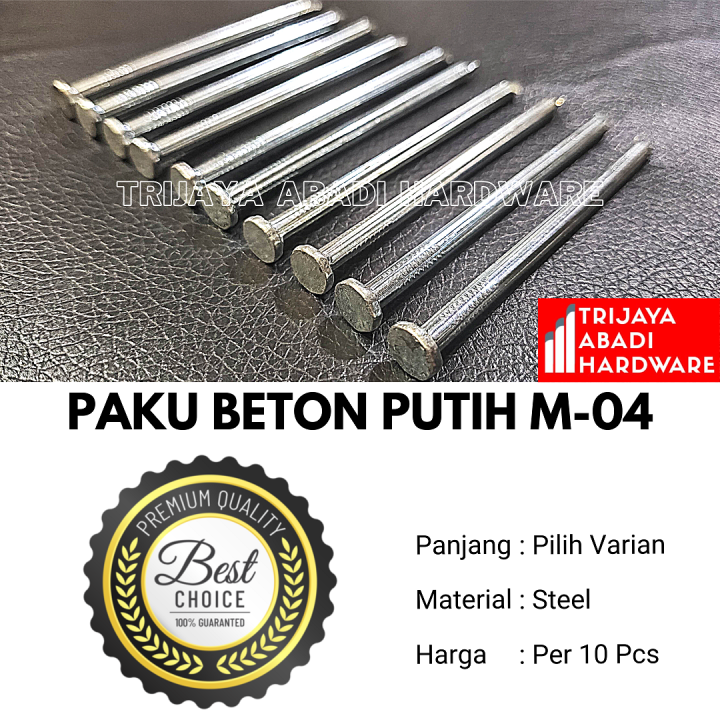 Paku Beton Putih Steel Paku Baja Paku Tembok | Lazada Indonesia