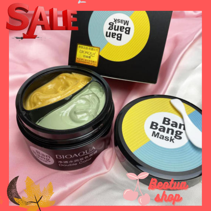 Mặt nạ bùn 2 màu Ban Bang Mask Bioaqua giúp da luôn trắng sáng mịn màng ...