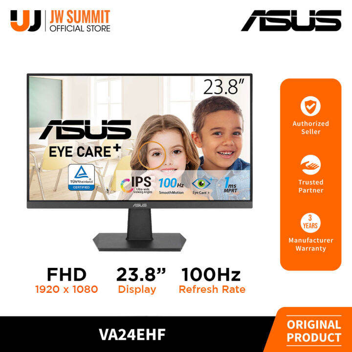 Asus VA24EHF 23.8" FHD 100Hz 1ms IPS Technology Eye Care Wall Mountable ...