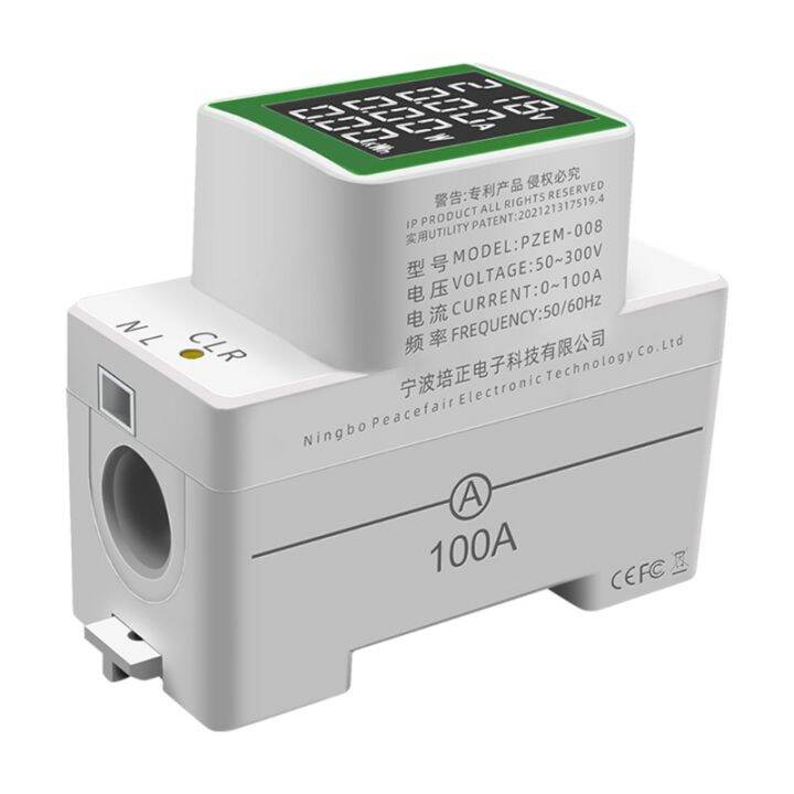 Volt Amp Power Factor Time Energy Voltage Current Monitor Din Rail
