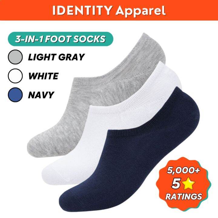 IDENTITY Plain Invisible No-Show Cotton Foot Socks | Lazada PH