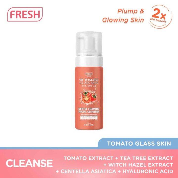 Fresh Skinlab Tomato Glass Skin Gentle Foaming Facial Cleanser (100ml ...