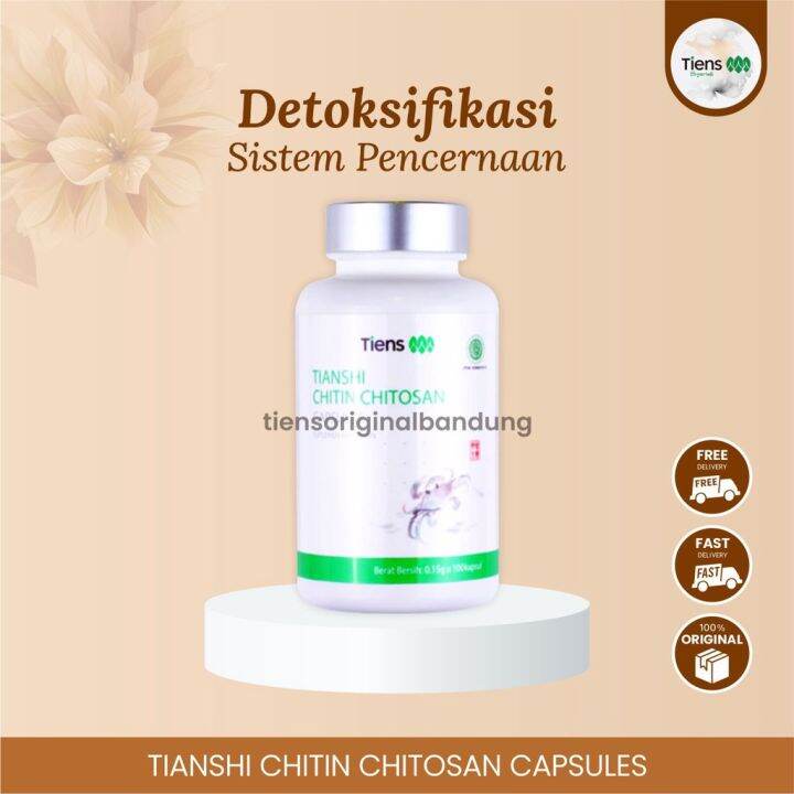 Tianshi Chitin Chitosan Tiens Capsules Suplemen Makanan Penurun Berat ...