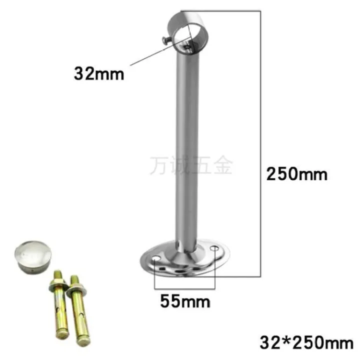 Clothes hanger fittings connector stainless steel fixed clothes rod ...