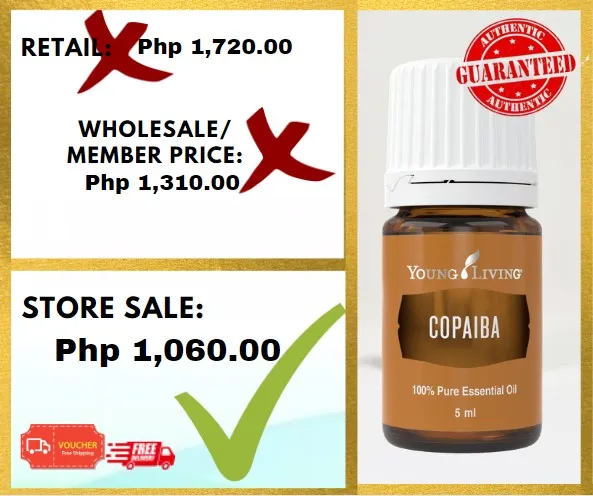 Young Living Copaiba Essential Oil by Young Living (5ml) 100% Sealed ...