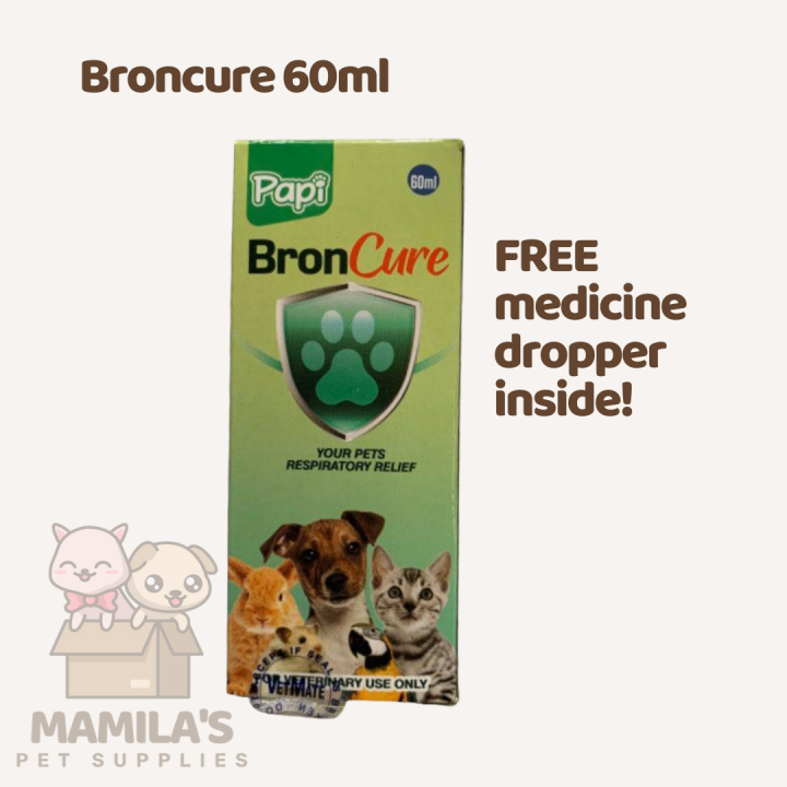 Natural Cough & Colds Syrup for Pet Dogs & Cats Papi Broncure Syrup 60 ...