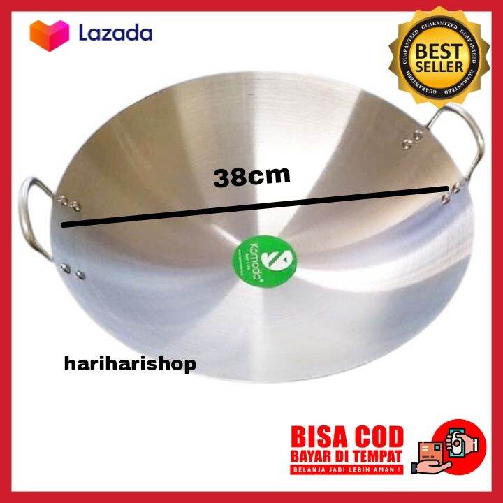 wajan Komodo 38cm /Kuali/Wajan Penggorengan Stainless Steel | Lazada Indonesia