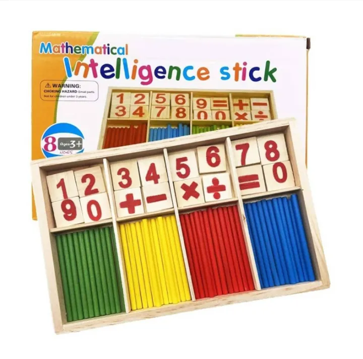 VKM Educational Toys Wooden Mathematical Intelligence Counting Sticks ...