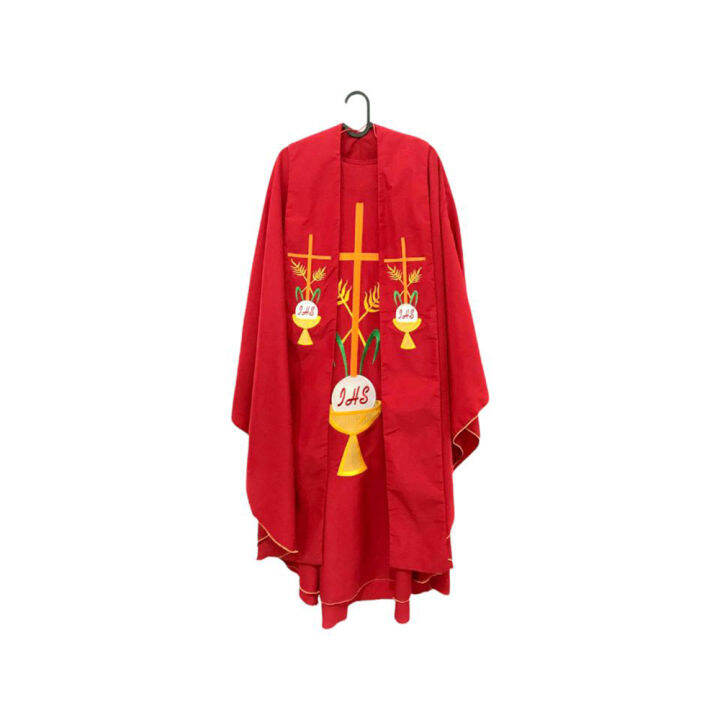 Kasula Halus dan Tebal Bordir Besar 08 Jubah Imam Katolik Baju Romo ...