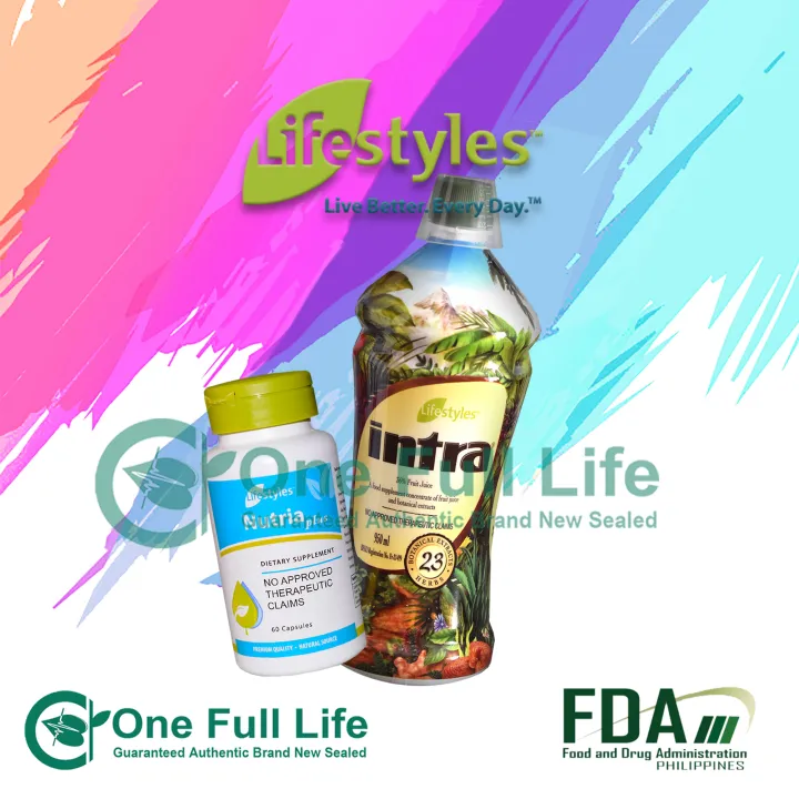 Lifestyles INTRA Herbal JUICE 950ml + NUTRIA 60 Capsules | Lazada PH