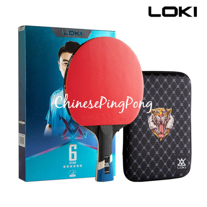 Loki ปิงปองค้างคาวแบบมืออาชีพ6ดาวพร้อมถุงของแท้,ไม้ตีปิงปองโจมตีมีห่วง ...