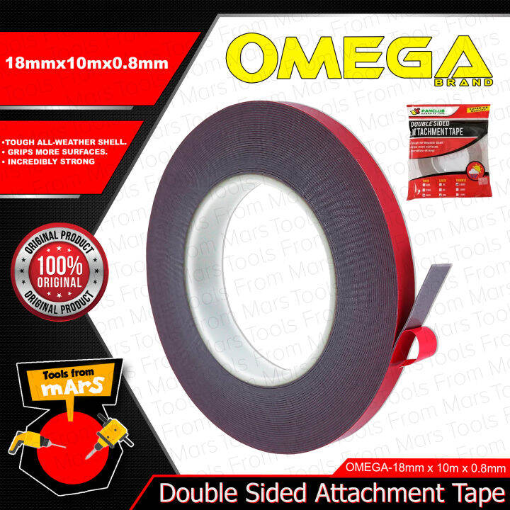 OMEGA INDUSTRIAL GRADE Gum Type Double Sided Tape 18mmx10mx0.8mm ...
