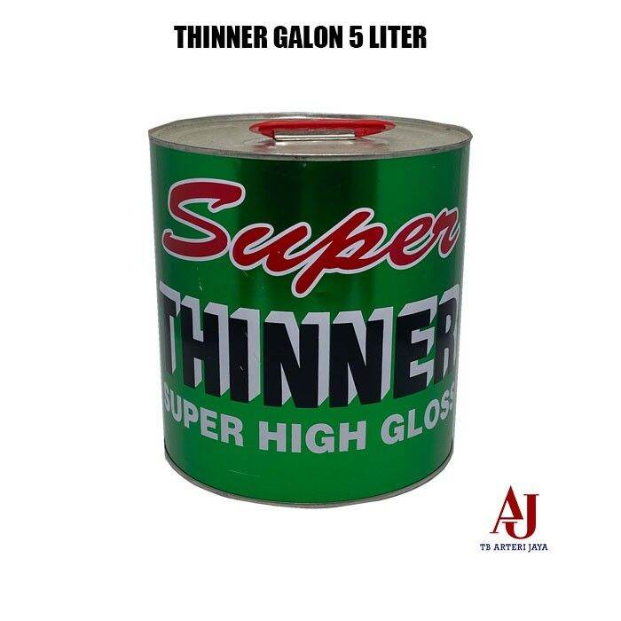 Thinner 5 Liter Tiner Thiner Super High Gloss Pengencer Cat Galon KA | Lazada Indonesia