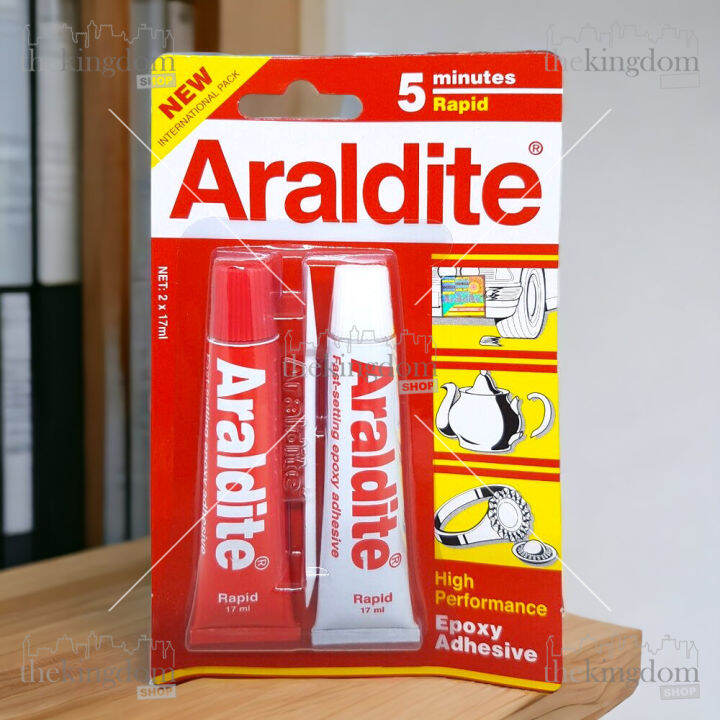 Araldite Rapid 2x15ml Red Epoxy Perekat Lem Karet Keramik Perhiasan ...