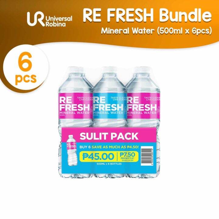 Refresh Mineral Water Sulit Pack 500ml x 6 | Lazada PH