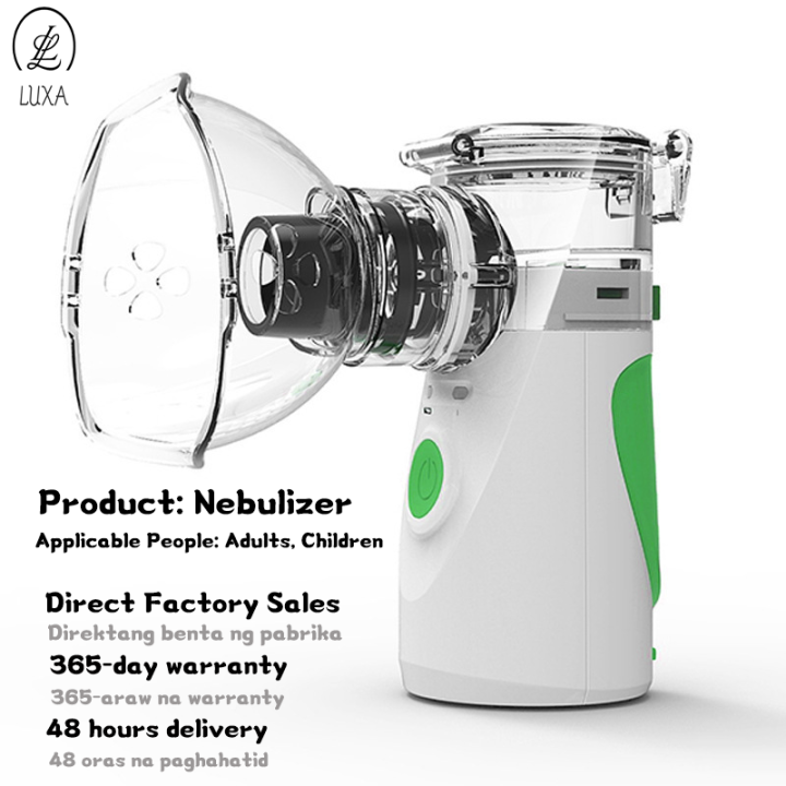 LUXA Mini Compact Portable Ultrasonic Coughing Phlegm Mesh Nebulizer ...