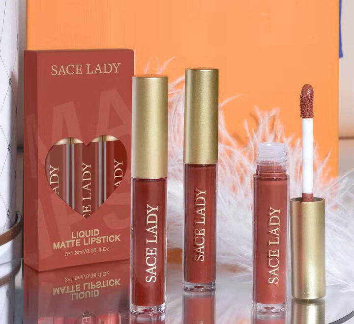 【COD】SL603-08# SACE LADY Liquid Lipstick Set of 3 Waterproof Matte Long ...