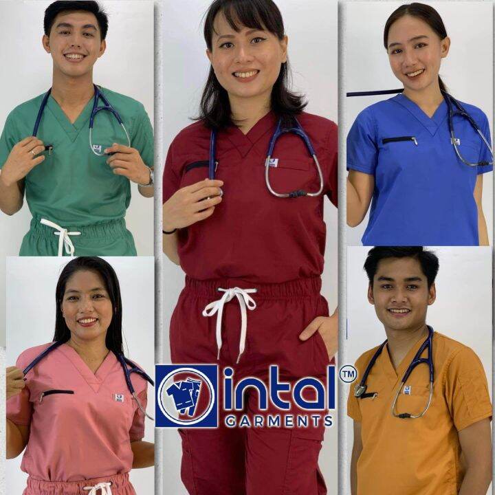 INTAL SCRUBSUIT 032 Elite MAPAGMAHAL V-Neck Zippered Chest Cargo ...