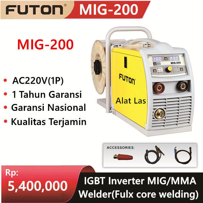 FUTON MIG-200 MIG MAG 200A Mesin Trafo Travo Las Tanpa Gas CO2 Welding Machine | Lazada Indonesia
