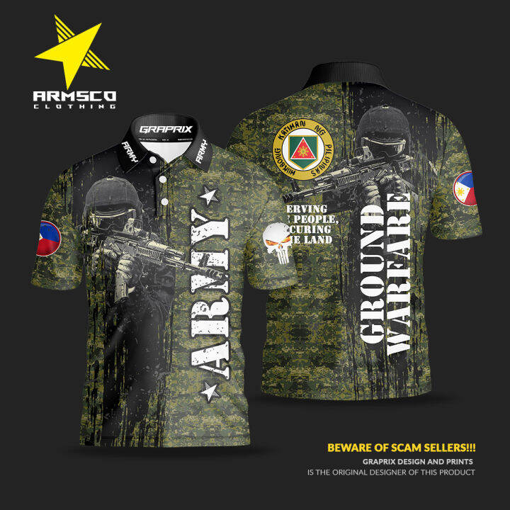 Army V1 Tactical Polo Shirt Full Sublimation | Lazada PH