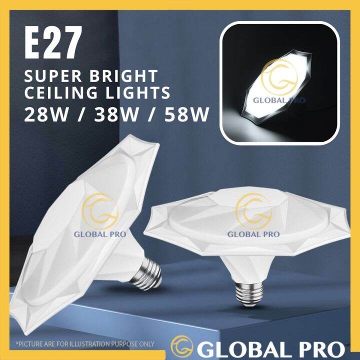 E27 UFO BULB Ultra Bright LED Bulb Ceiling Light Modern Lampu Pasar ...