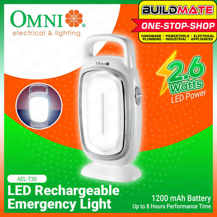 OMNI LED Rechargeable Emergency Light AEL-T30 •BUILDMATE• | Lazada PH
